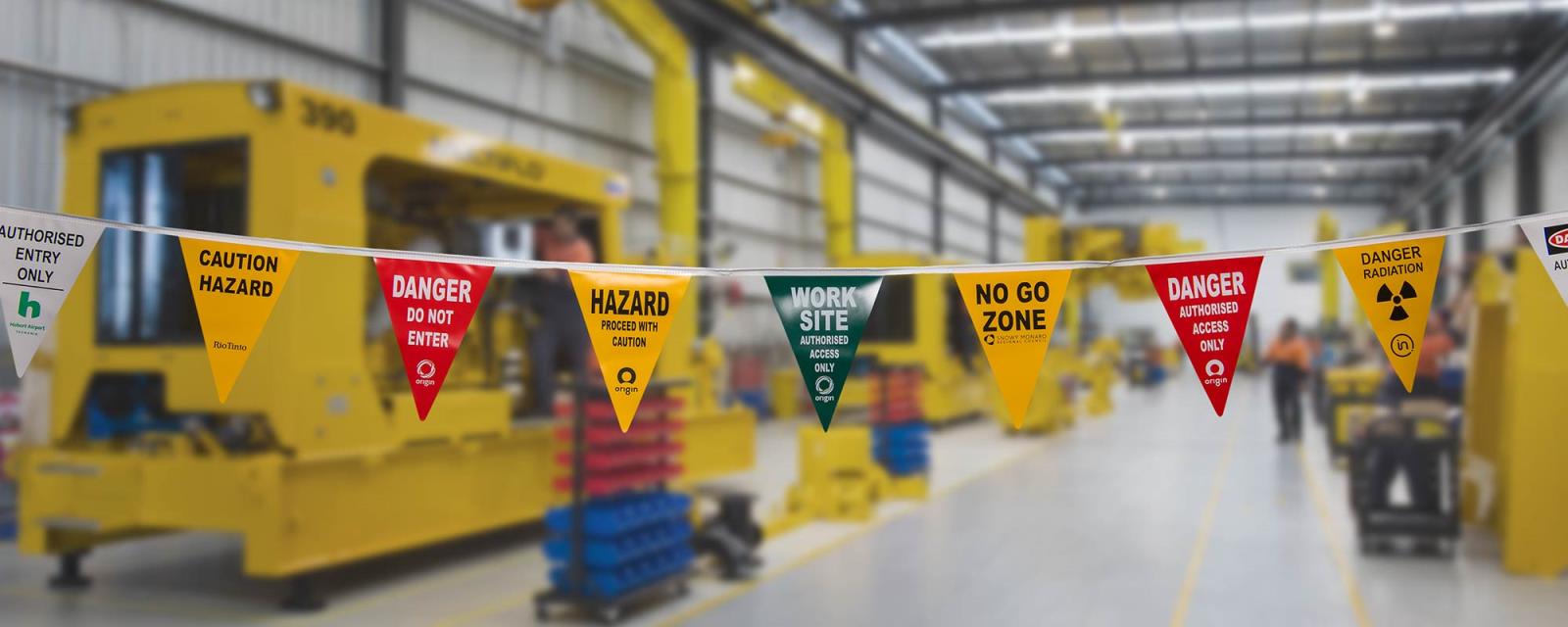 Custom Safety Flags for Work Sites | Bunting Safety Flagging