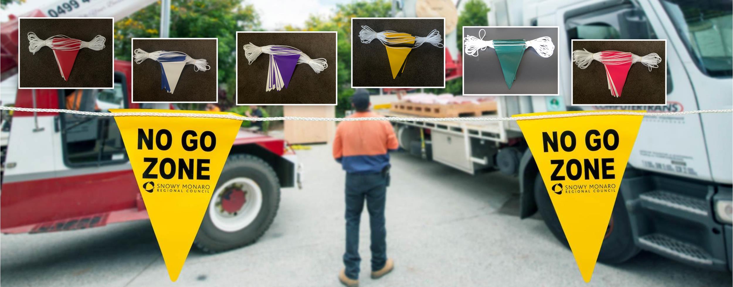 Safety Flags } Plain, Printed & Custom | Buy Safety Bunting