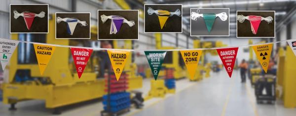 Construction Site Safety Bunting | Custom Safety Flags